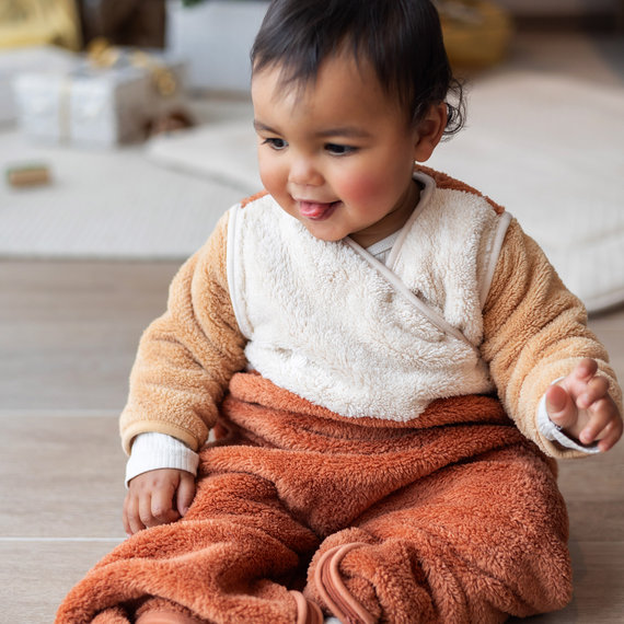 Sleeping bag separable legs 4-12m winter tog 2.5 Gentle warmth Hazelnut ...