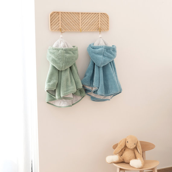 Poncho de voyage 9-36m Softy jersey Sauge Oeko-Tex | Balade - Voyage ...